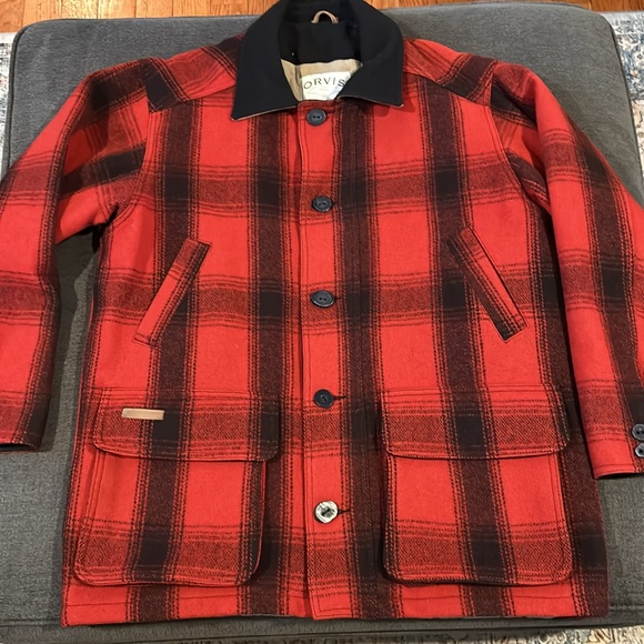 Orvis | Jackets & Coats | Vintage Orvis Red Plaid Quilted Lined Canvas ...
